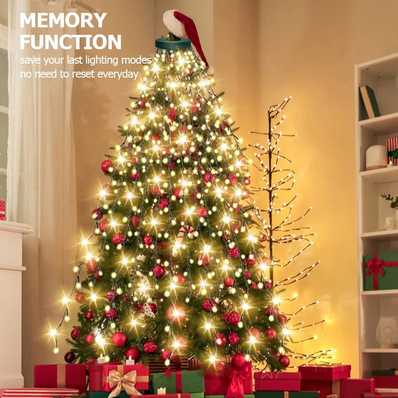 USB-recarreg-vel-LED-Fairy-String-Light-l-mpada-de-cachoeira-ao-ar ...