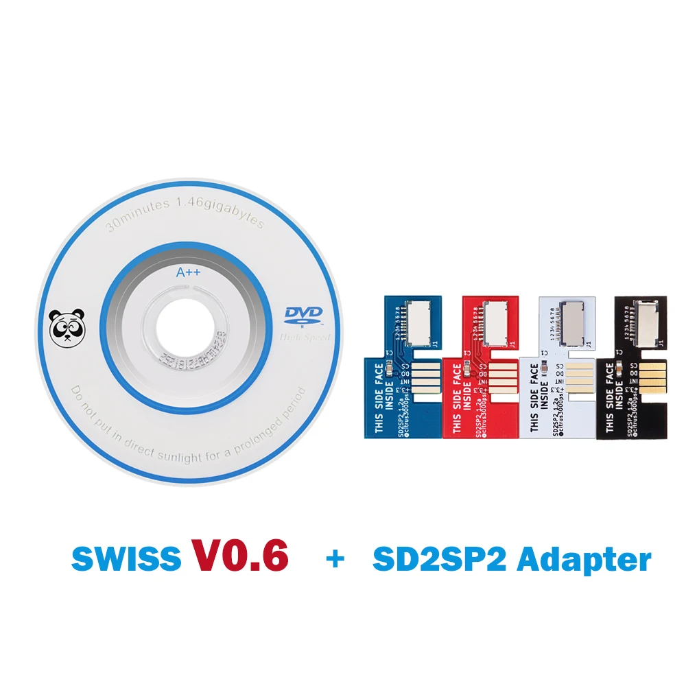 Swiss V0.6 Boot Disc Mini DVD + SD2SP2 Adapter TF Card Reader ...