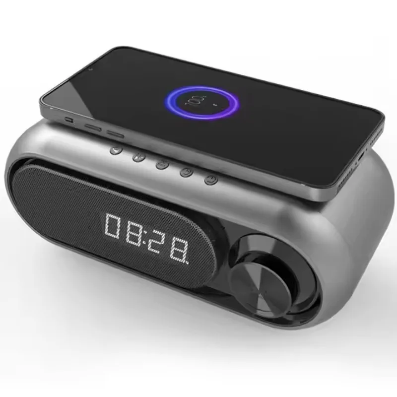 Multifunction Mini Bt Speaker Fm Radio Alarm Clock 10w Mobile Phone ...