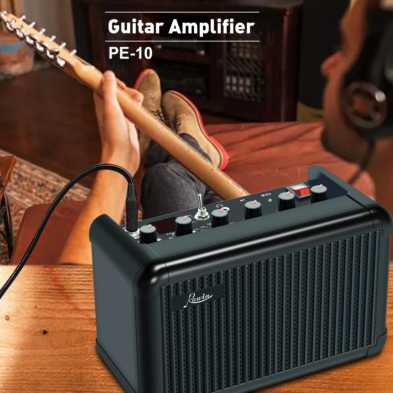Rowin Mini Bass Guitar Multi-Purpose Amplifier with Multi-Effects ...