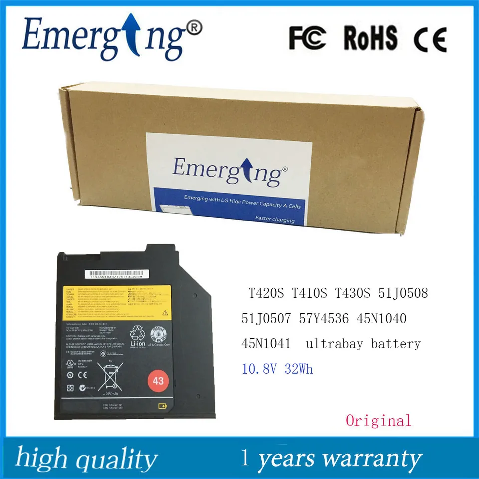 【中古】Genuine Ultrabay Battery Lenovo ThinkPad T400s T410si T420s T500 ...