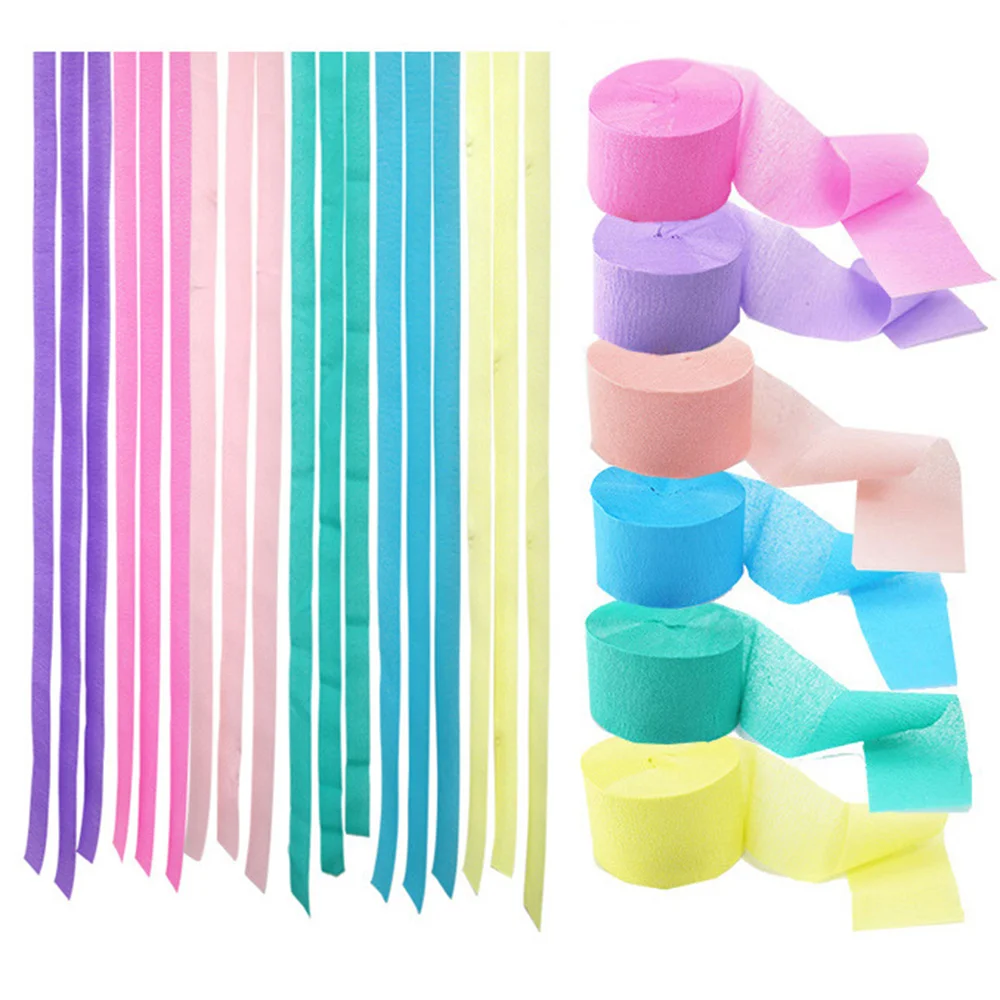 3-Rolls-Crepe-Paper-Ribbon-Wedding-Holiday-Birthday-Kindergarten ...
