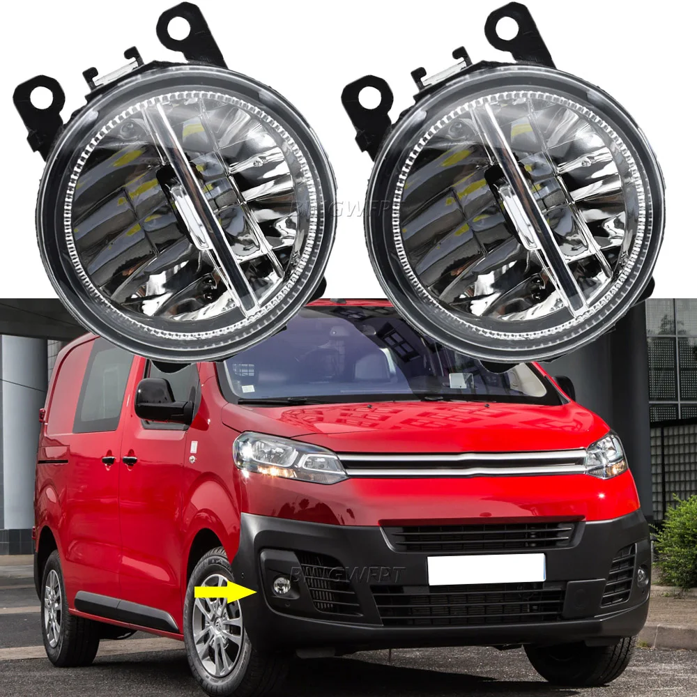 1Pair-Led-Fog-Lights-Lamp-DRL-for-Citroen-Jumpy-V-2016-2017-2018-2019 ...