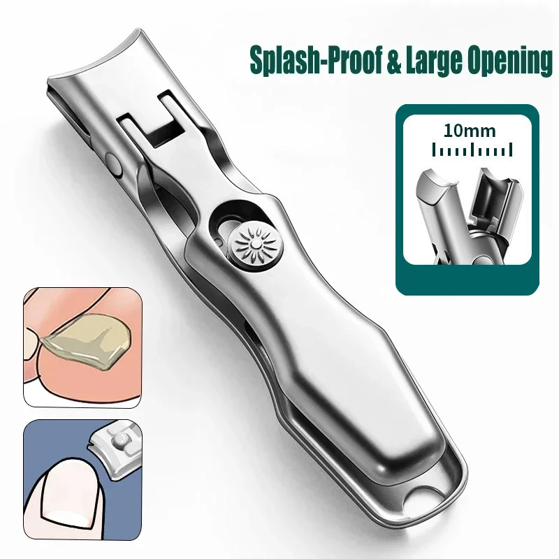 Large Opening Toenail Clipper Stainless Steel Splash-Proof Nail Clipper ...