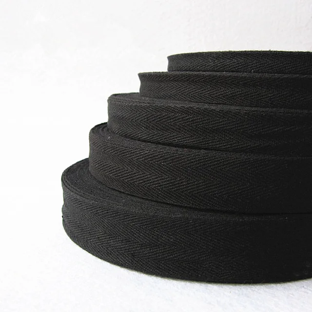 10/15/20/25/30/40/50mm 100% Cotton Ribbon Hserringbone Ribbon For Party ...