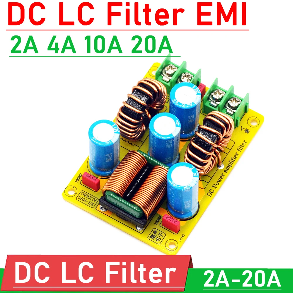DC LC Low Pass Filter, eliminar interferências eletromagnéticas, DC ...