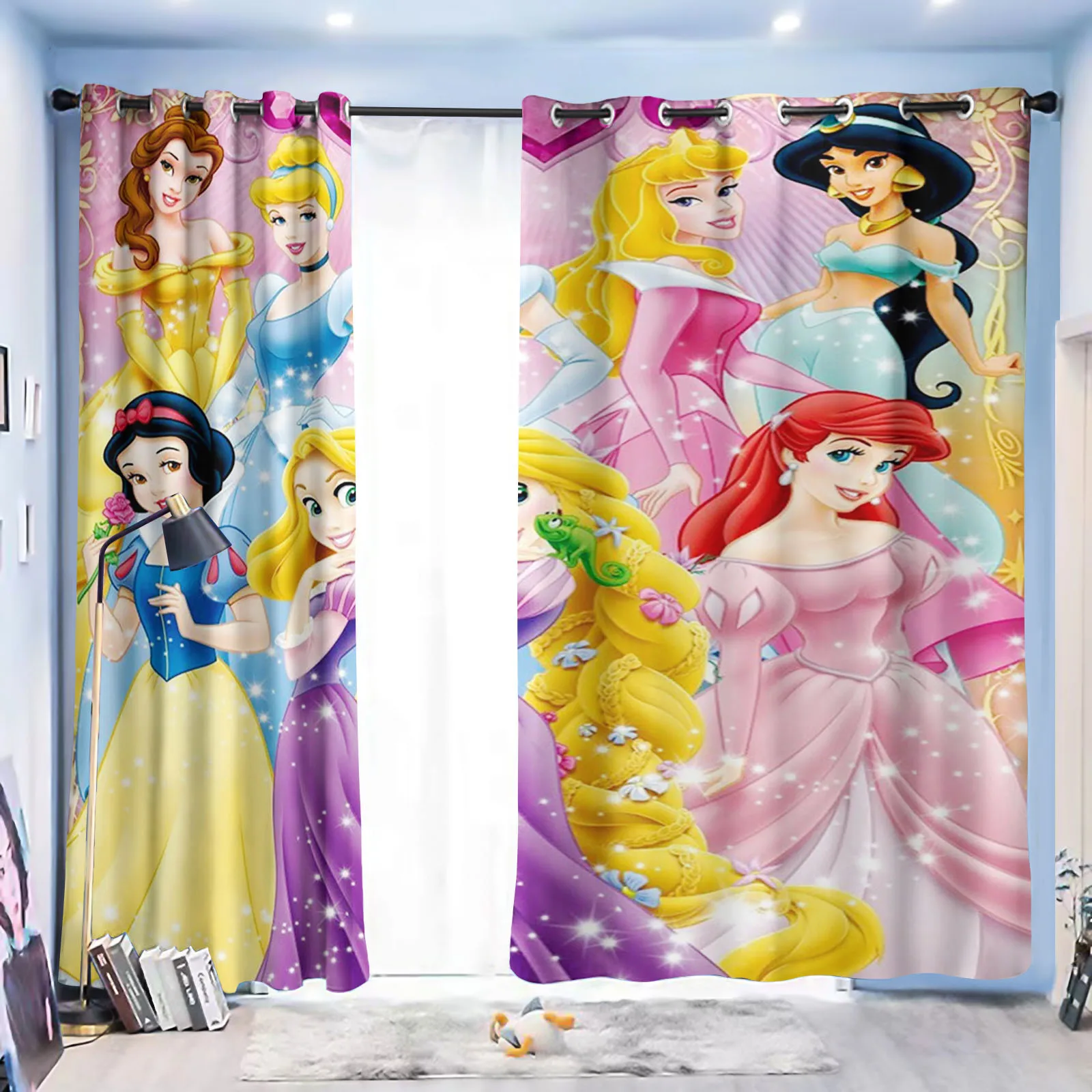 Disney-Princess-100-Polyester-1pc-Curtains-For-Living-Room-Bedroom ...