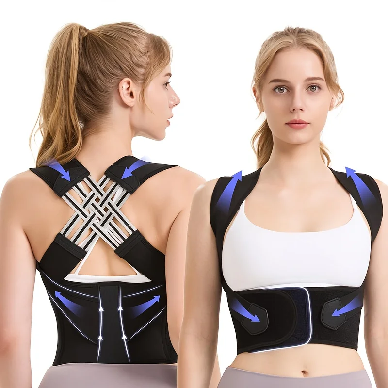 Orthèse correctrice de Posture noire pour femmes, ceinture de ...
