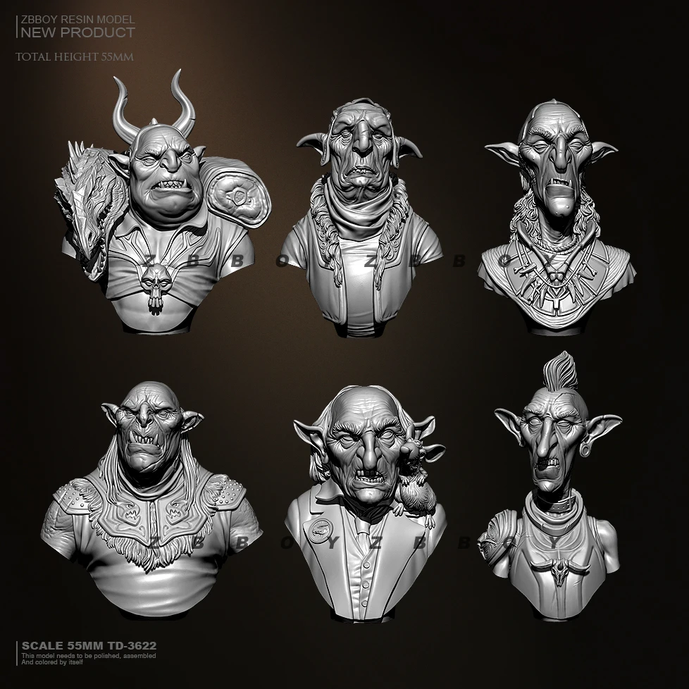 55MM-Resin-bust-model-kits-figure-colorless-and-self-assembled-TD-3622.jpg