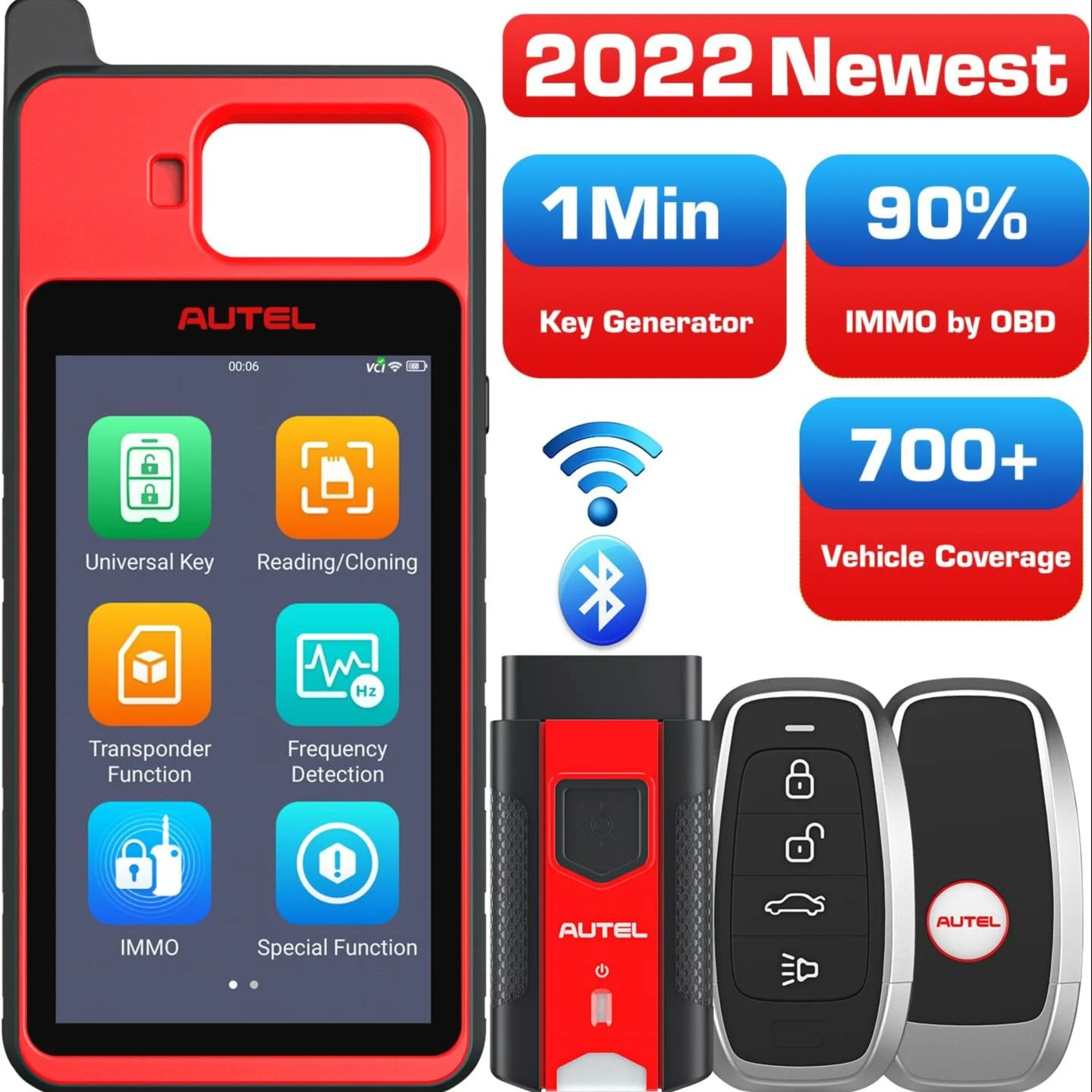 Autel Maxiim Km100 Immobilizer Tool Key Creation Immo Learning Chip ...