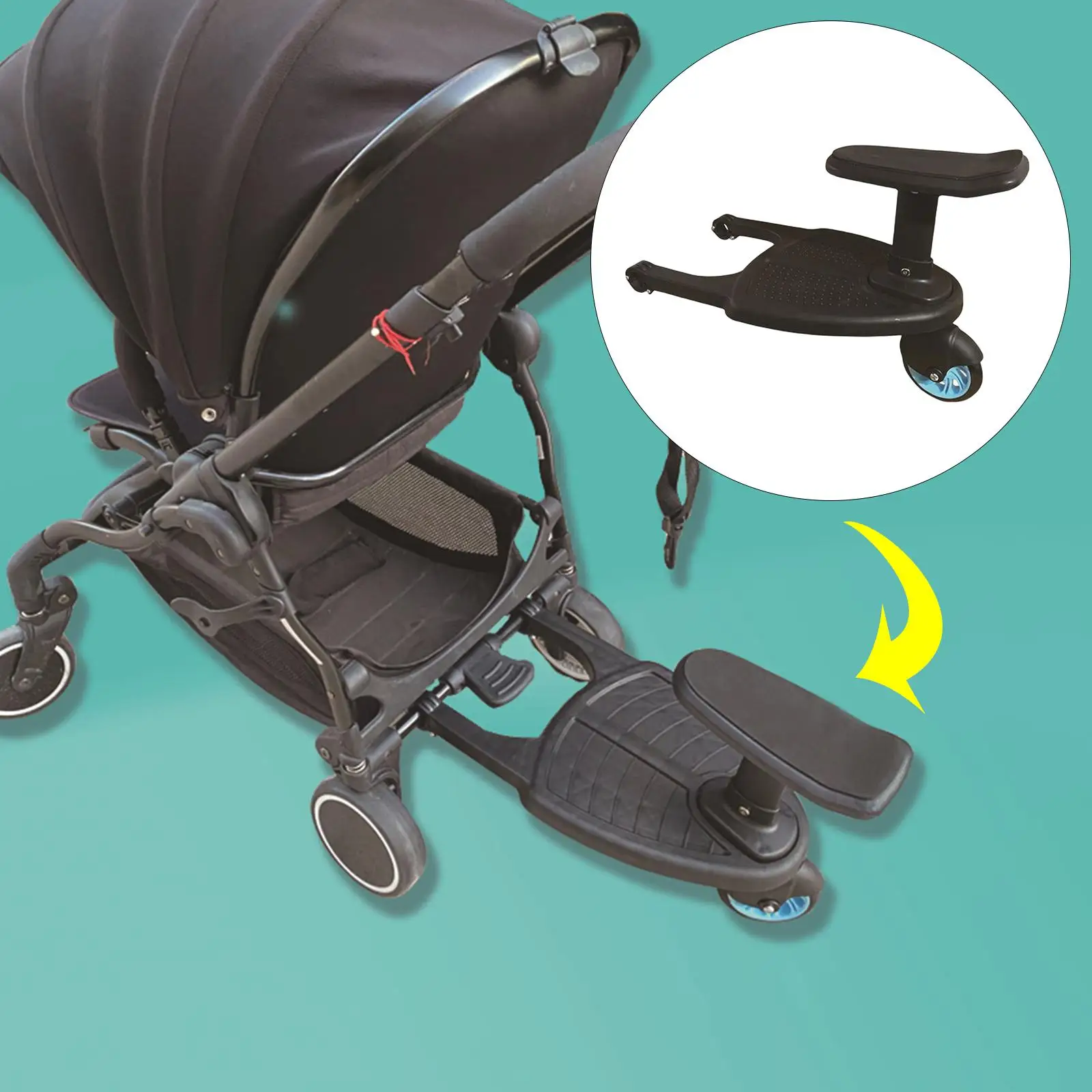 Universal Child Kids Standing Plate with Seat Stroller Attachments Ride ...