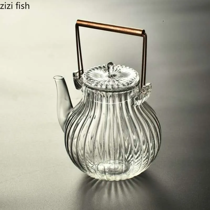 Tetera de vidrio minimalista para el hogar, tetera moderna para ...