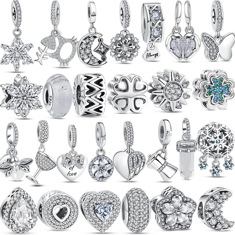 Charms-de-Plata-de-Ley-925-aut-ntica-para-mujer-cuentas-de-lujo-con ...