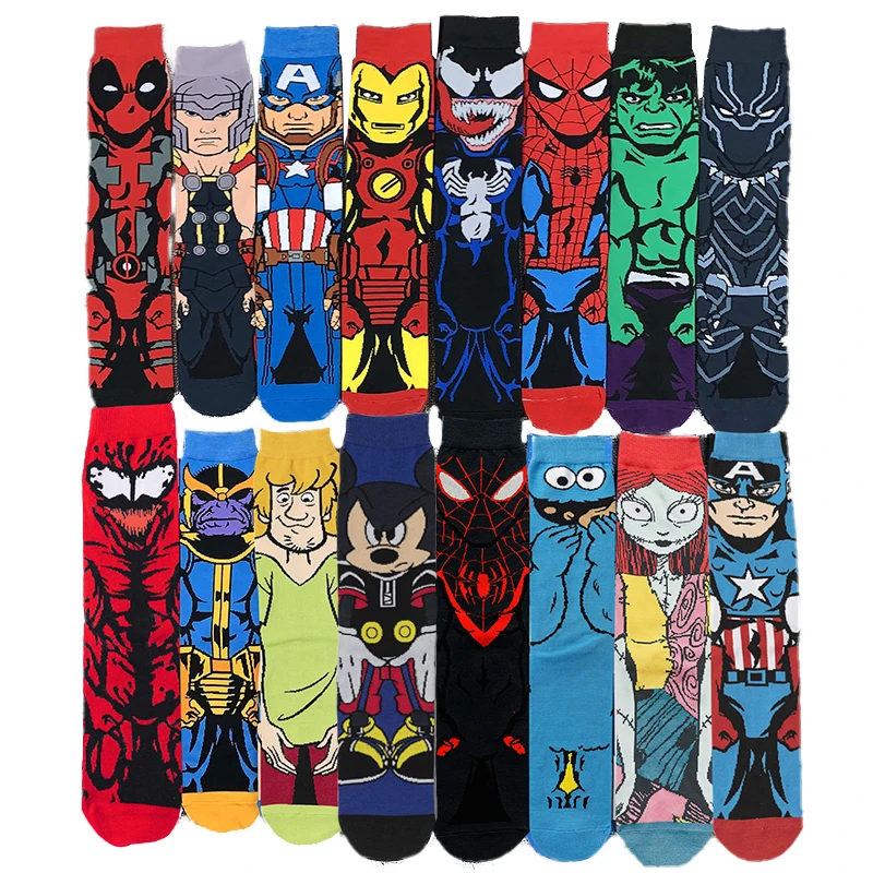 Disney-Marvel-Spiderman-Print-Socks-Men-s-Women-Cartoon-Movie-Anime ...