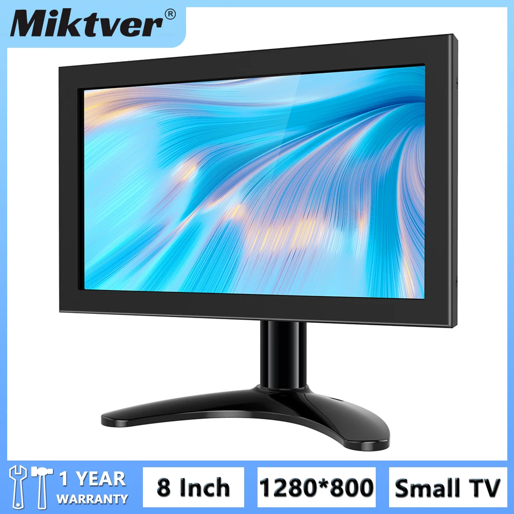 Miktver Mk08-3 Mini 8" Small Tv For Cctv Security Ips Monitor 1280x800 ...