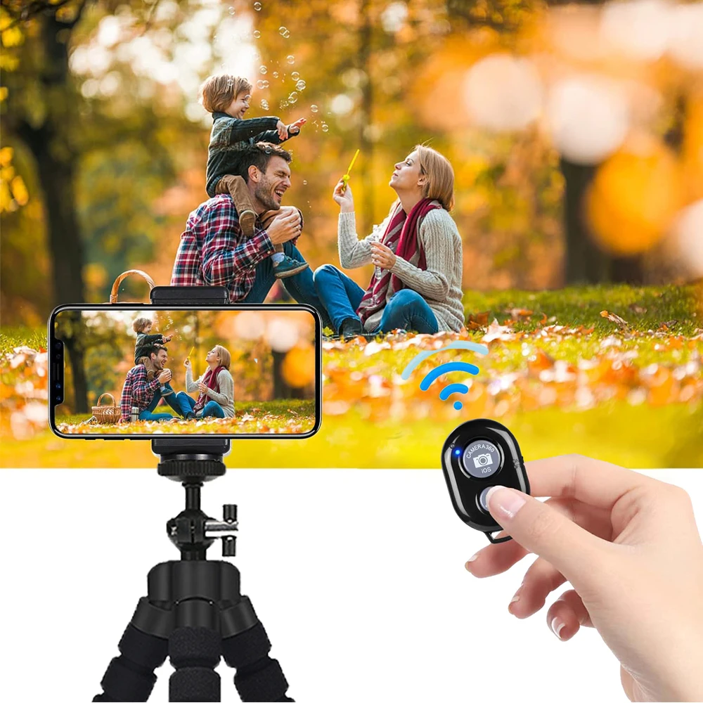 Wireless Bluetooth Remote shutter Camera Phone Monopod Selfie Stick ...