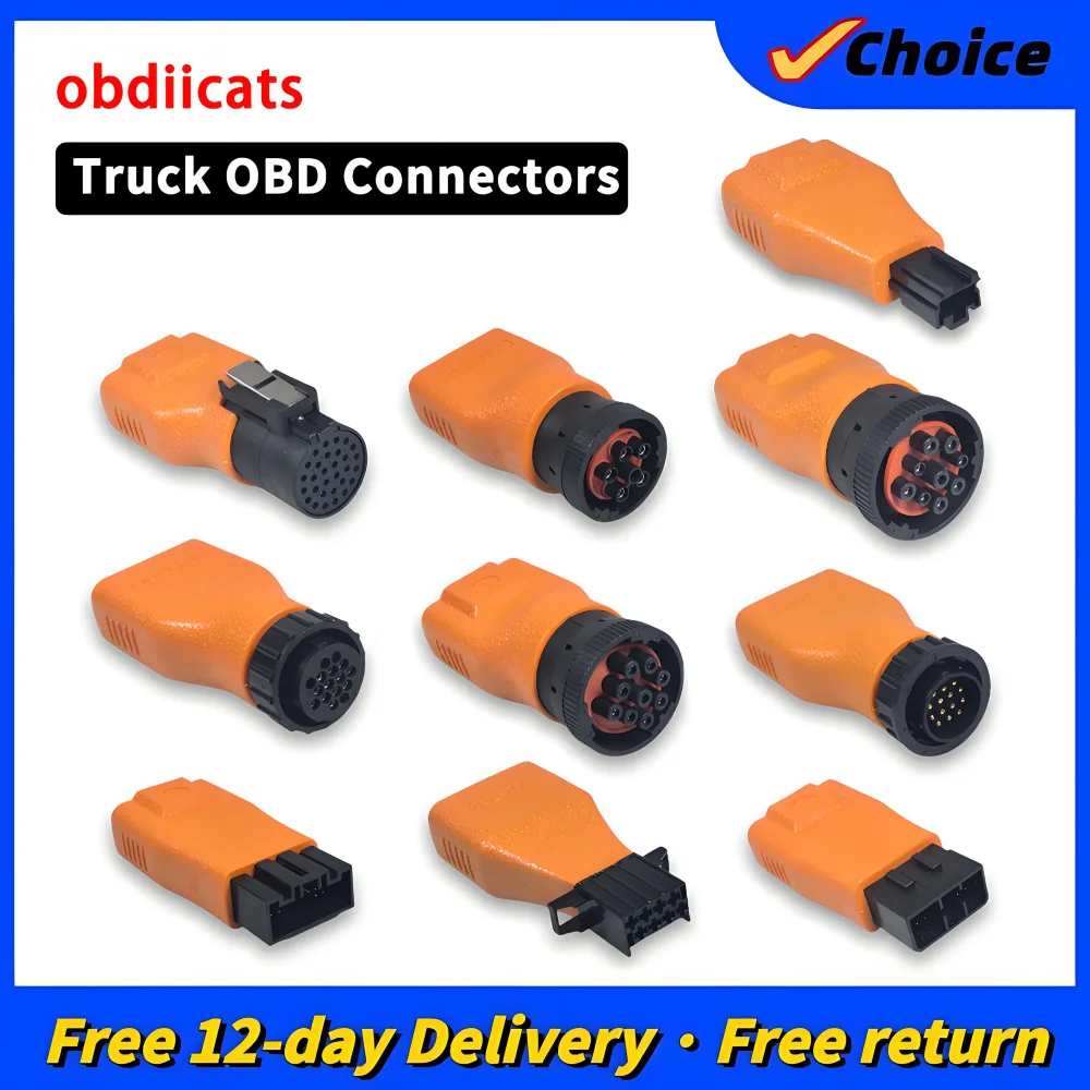 Full-Set-10Pcs-Truck-OBD2-Adapter-Diagnostic-Cable-Connector-For-ISUZU ...