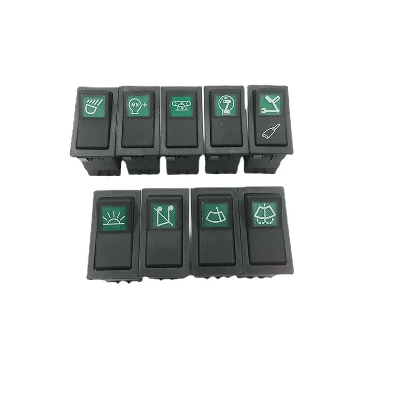 wiper headlight switch button Excavator parts Lingong EC140B 210B 240B ...