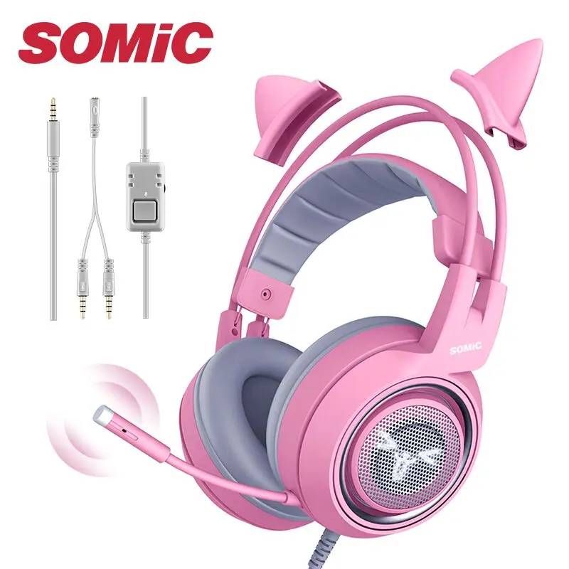 SOMIC-G951-Gaming-Headphones-LED-Headset-Vibra-o-3-5mm-USB-Computador ...