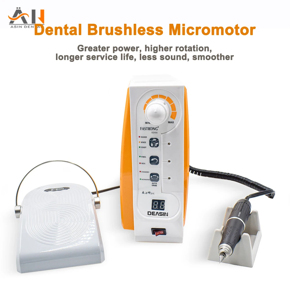 High Speed Brushless Dental Micromotor 60,000RPM Knee Control and Hand ...