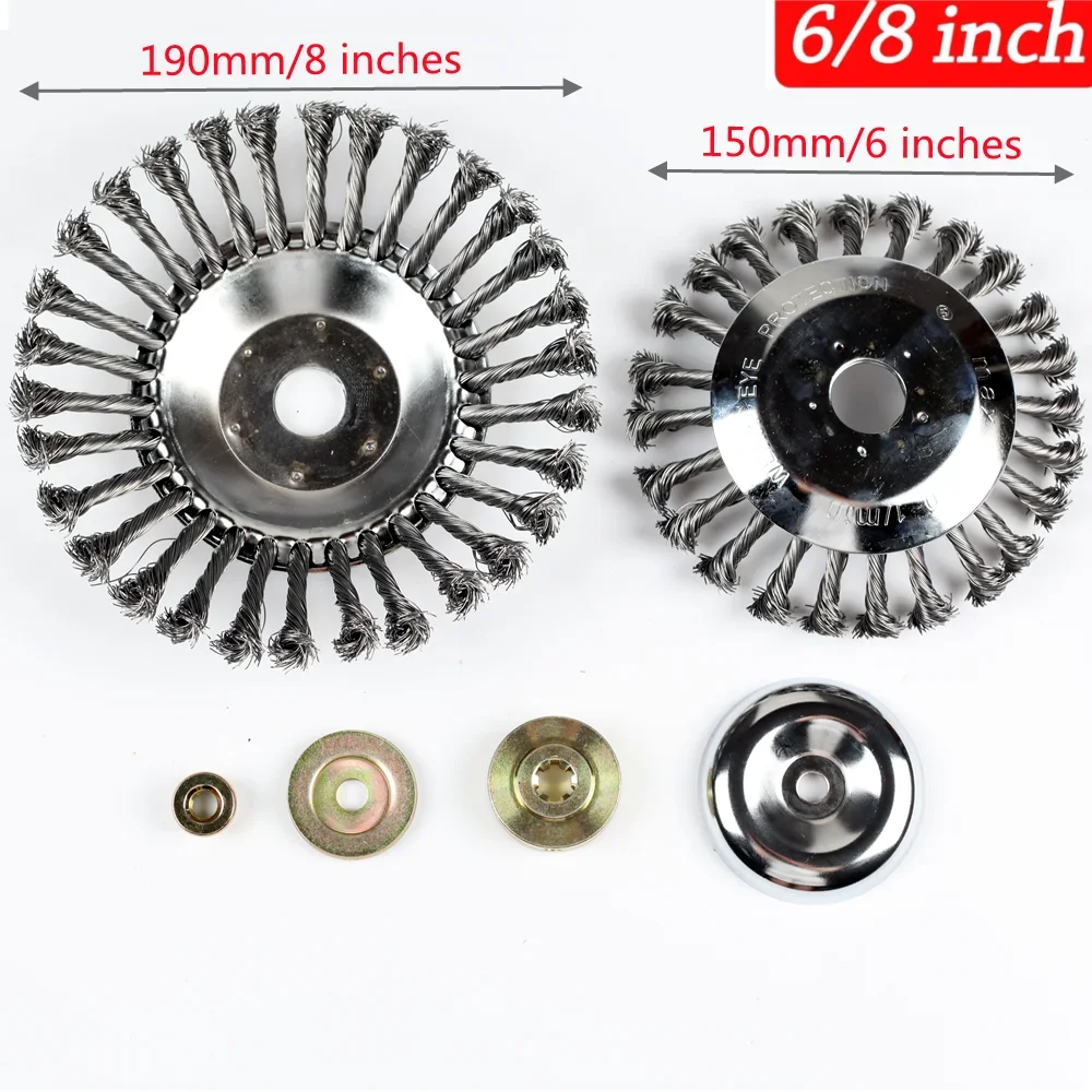 1-Set-150mm-190mm-Steel-Wire-Trimmer-Head-and-Gearbox-Fixing-Kit-Grass ...