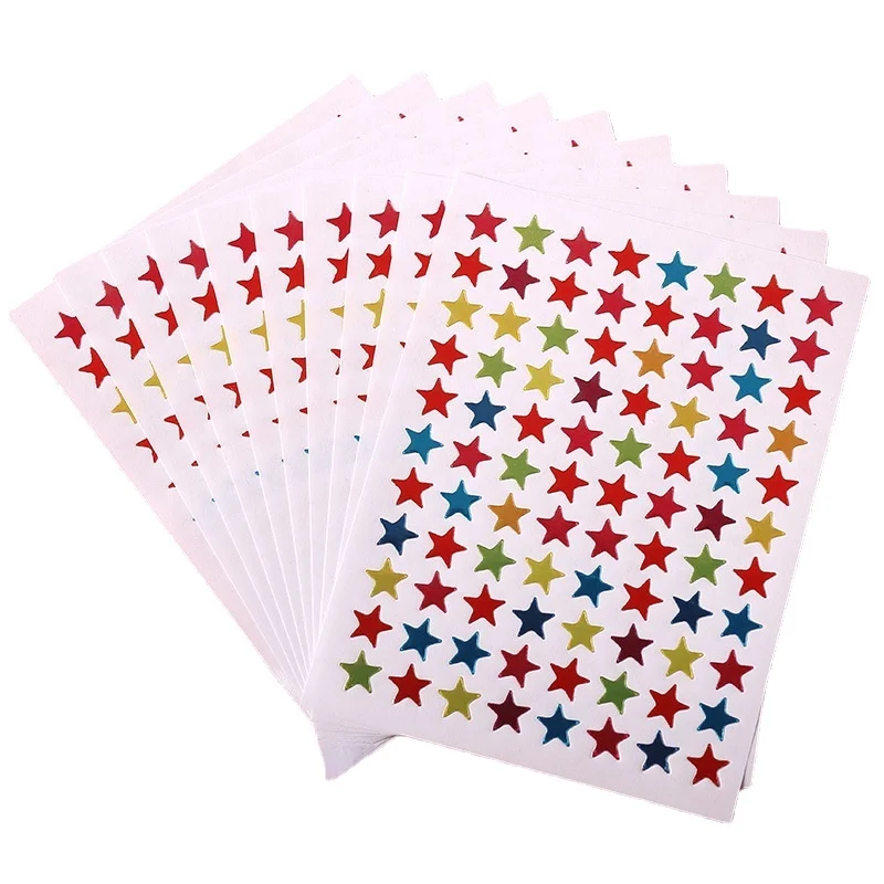1-Pack-10-Sheets-880pcs-Classic-Stationery-Stickers-Self-Adhesive-Stars ...
