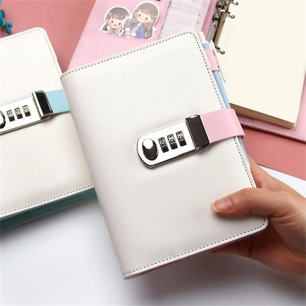 Lock-Diary-Multifunctional-Loose-Leaf-Waterproof-Lock-Journal-Cartoon ...