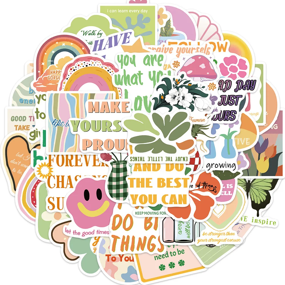 Generic 10/30/50pcs Inspirational Danish Pink Cute Stickers Decals Kids ...