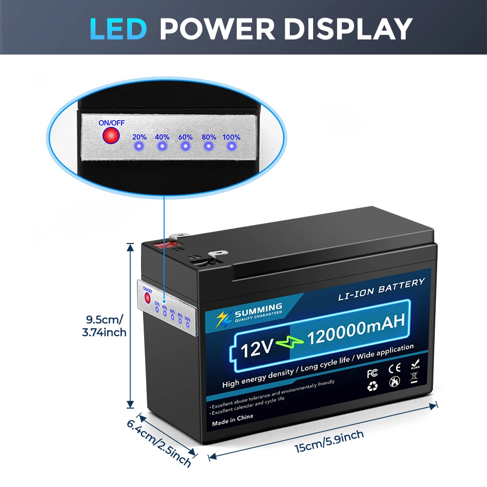 12V 150Ah 18650 Deep Cycle Lithium Battery With BMS Lithium Ion Battery ...
