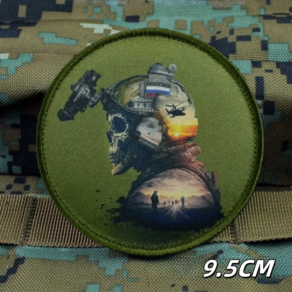 Russia-Flash-Memory-Skull-Soldier-Morale-Badge-Print-Hook-Loop-Emblem-Russian-Tactical-Chevron ...