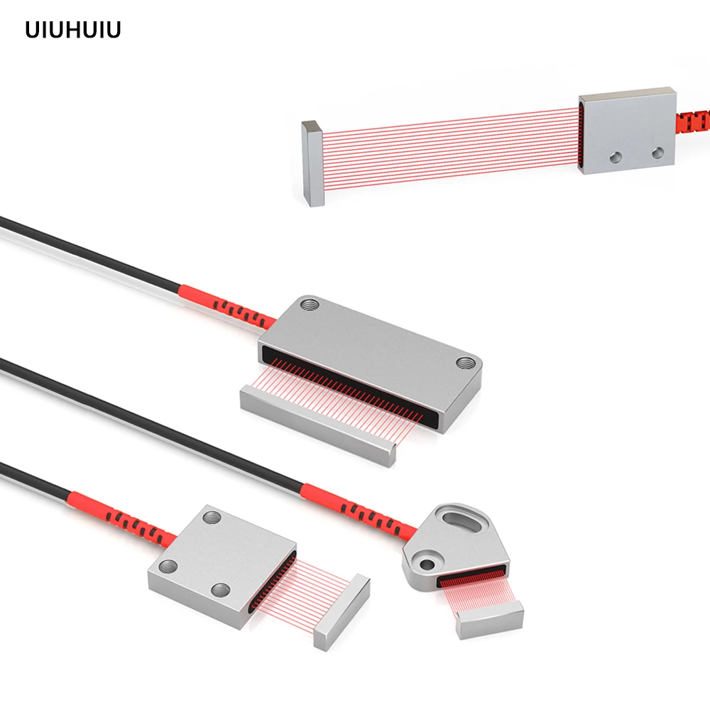 Matrix Optical Fiber Sensor Switch 10-120MM Flat Diffuse Reflective ...