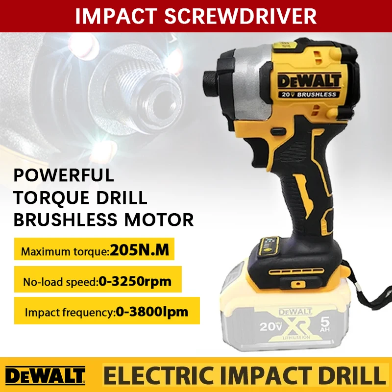 Dewalt-taladro-de-impacto-el-ctrico-sin-escobillas-destornillador-inal ...