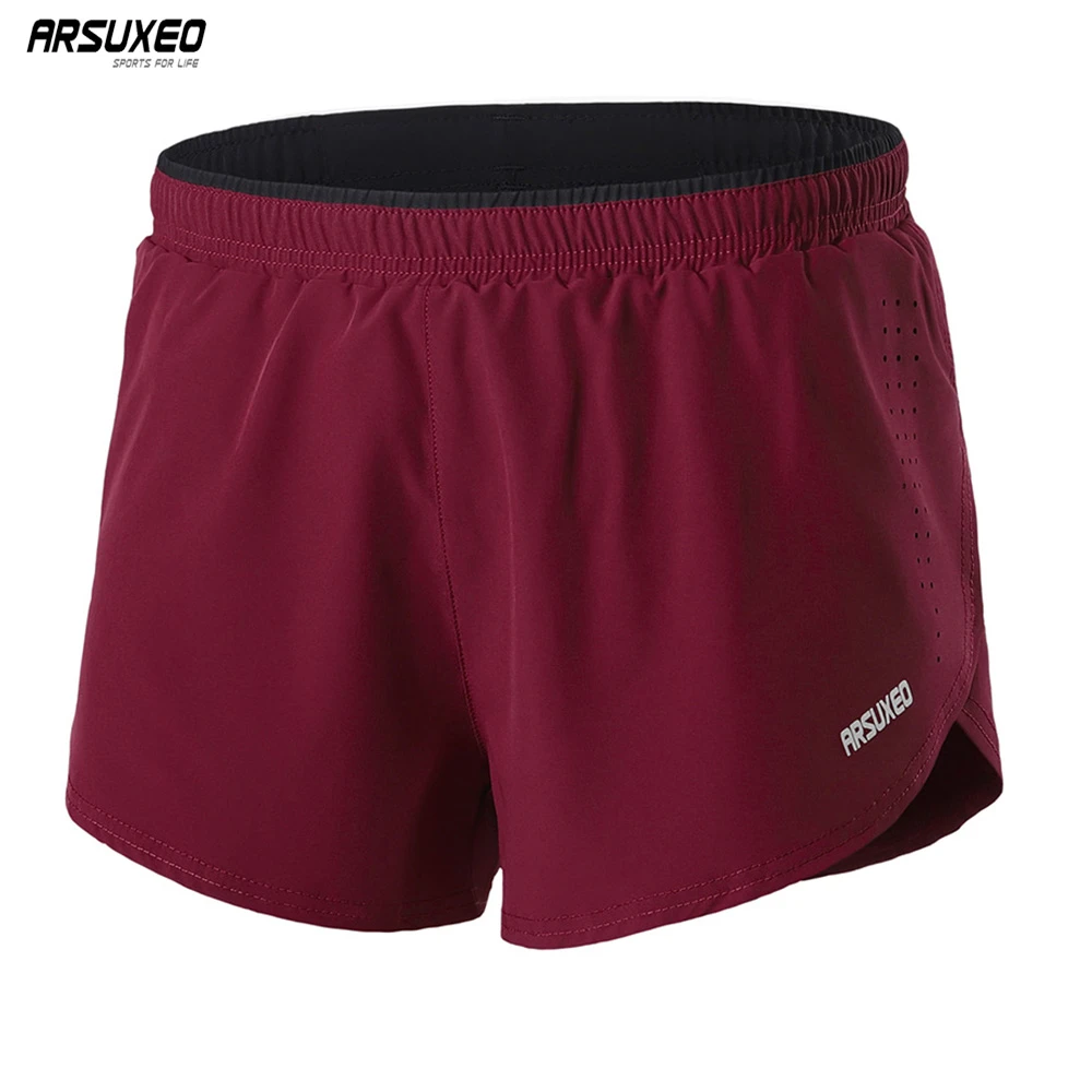 Arsuxeo Men's Running Shorts 2 In 1 Workout 3" Gym Double-deck Trunks ...