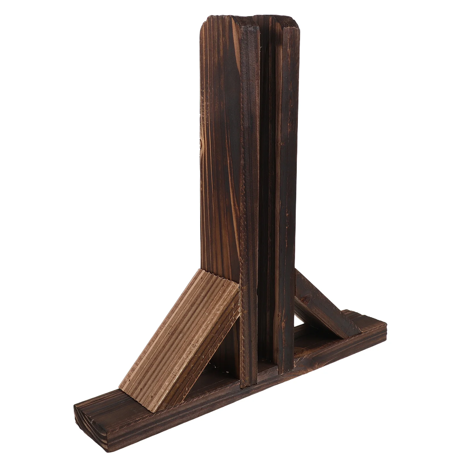 Wooden Fence .79X11.79X2.16In Anti-Tipping Garden Fence Stand Holder ...