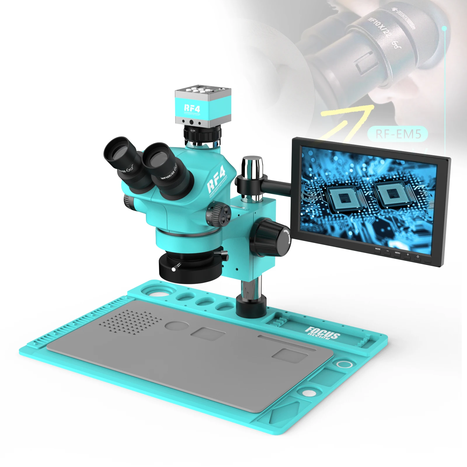 RF4 1080P 2K Camera 10-Inch HD Monitor Enlarge Synchronization Zoom ...