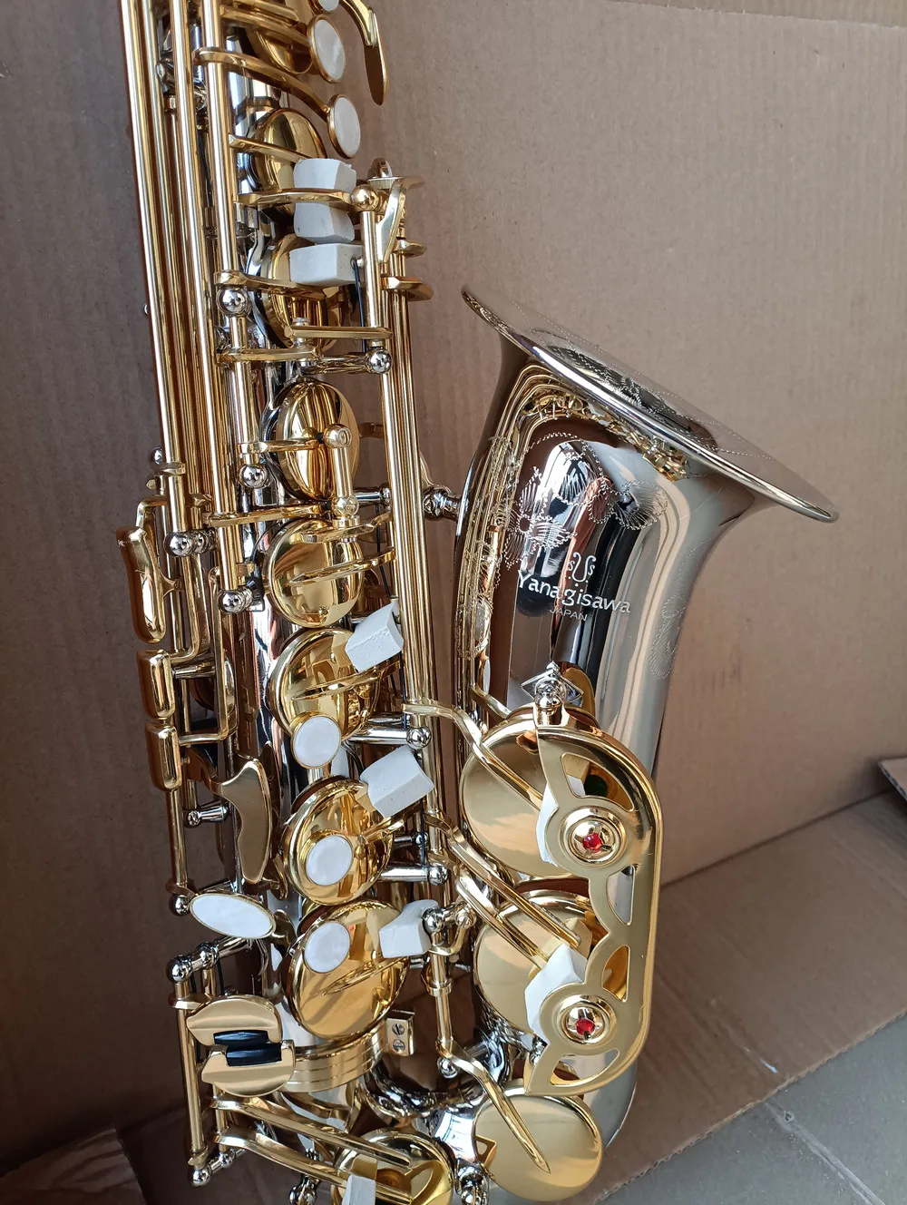 Brand-new-Japan-A-W037-Alto-Saxophone-Nickel-Body-Gold-Key-Professional ...