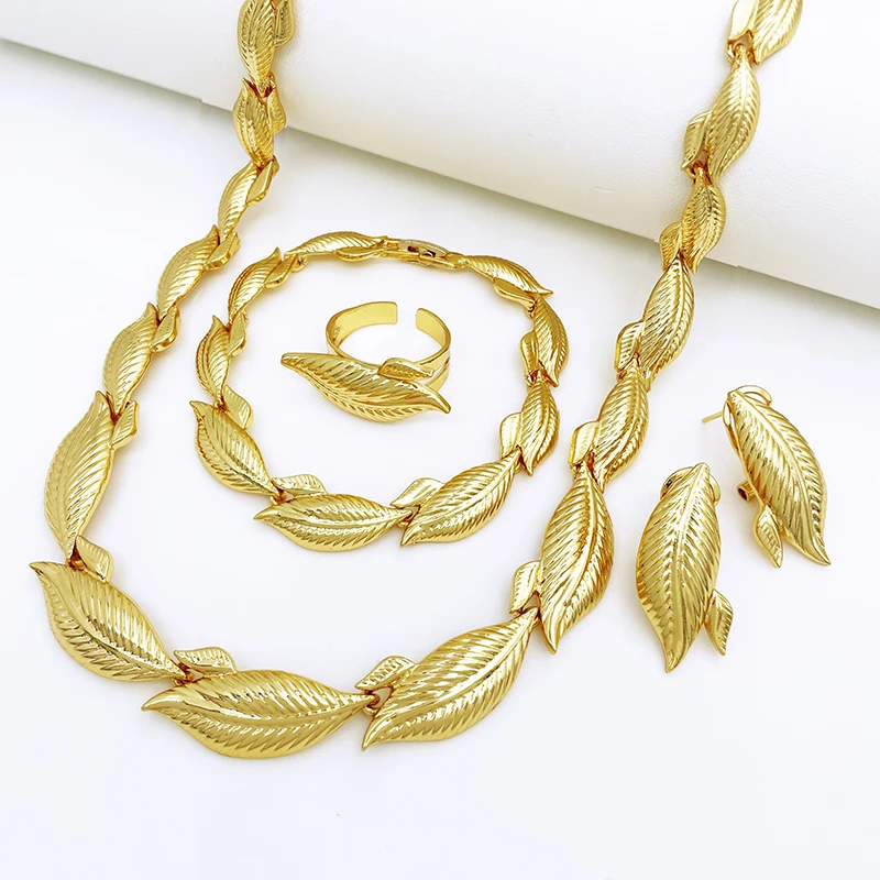 Chain-Spike-Necklaces-Set-Jewelry-African-Gold-Color-Women-Jewelry-Set ...