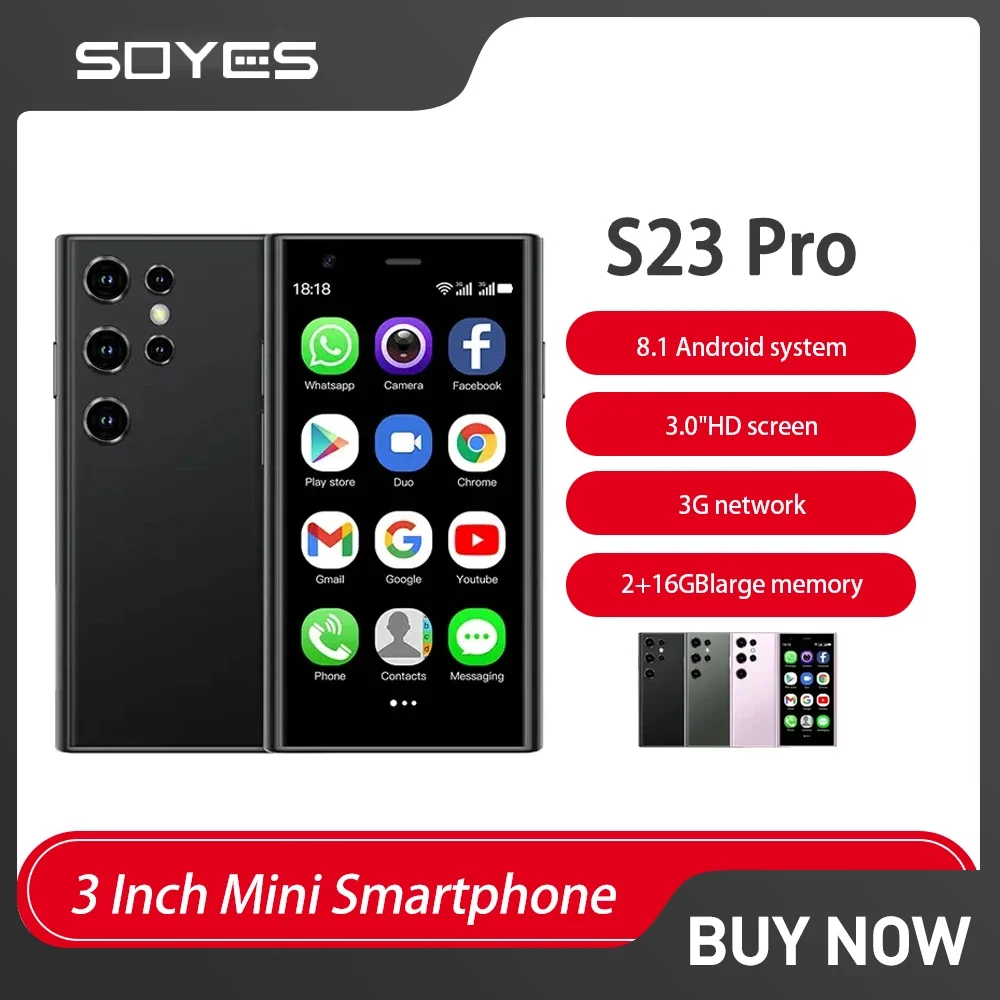 SOYES-S23-Pro-Mini-Smartphone-Android-8-1-Dual-SIM-3-0-Inch-1000mAh-3G ...