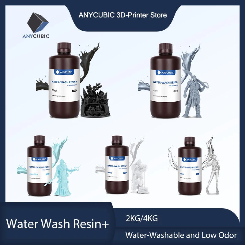 Anycubic Water Wash Resin+ 2KG/4KG Water Washable Low Odor High ...