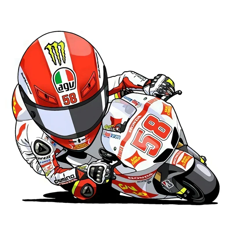 Fun-Anime-Motorcycle-and-Rider-Personality-CarLaptop-Stickers-PVC-Auto ...