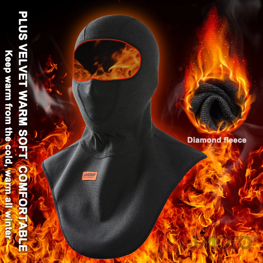 Winter Motorcycle Fleece Thermal Face Mask Balaclava Windproof Keep ...