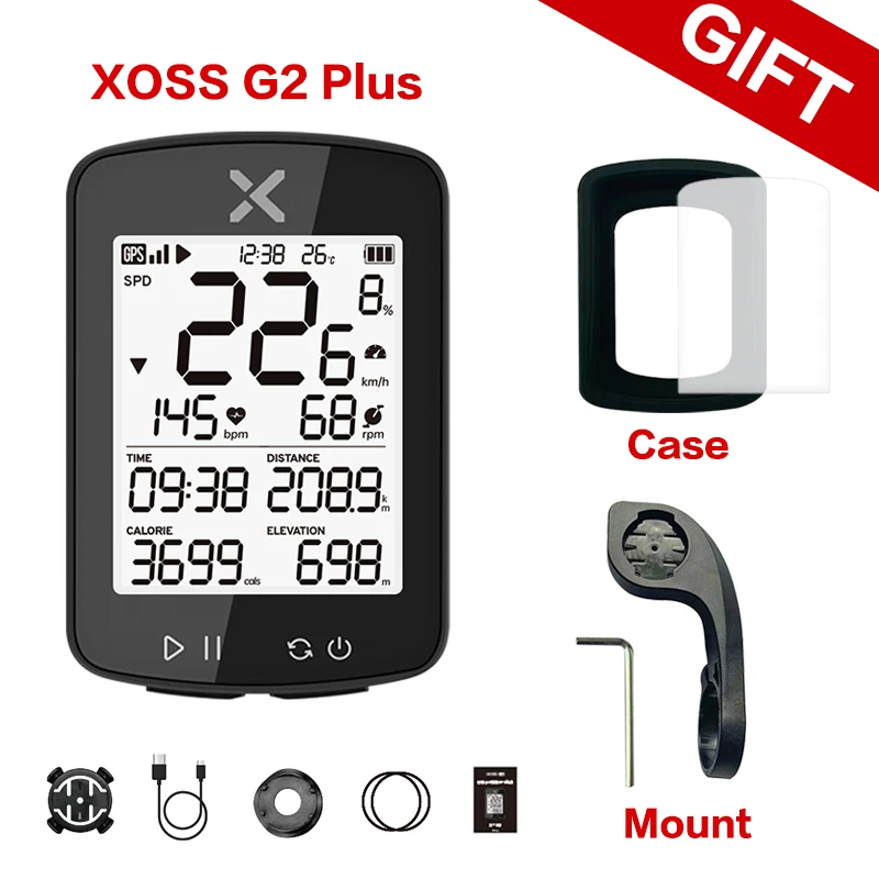 XOSS-G2-Plus-Bike-Computer-Wireless-Cycling-Speedometer-Bicycle-GPS ...