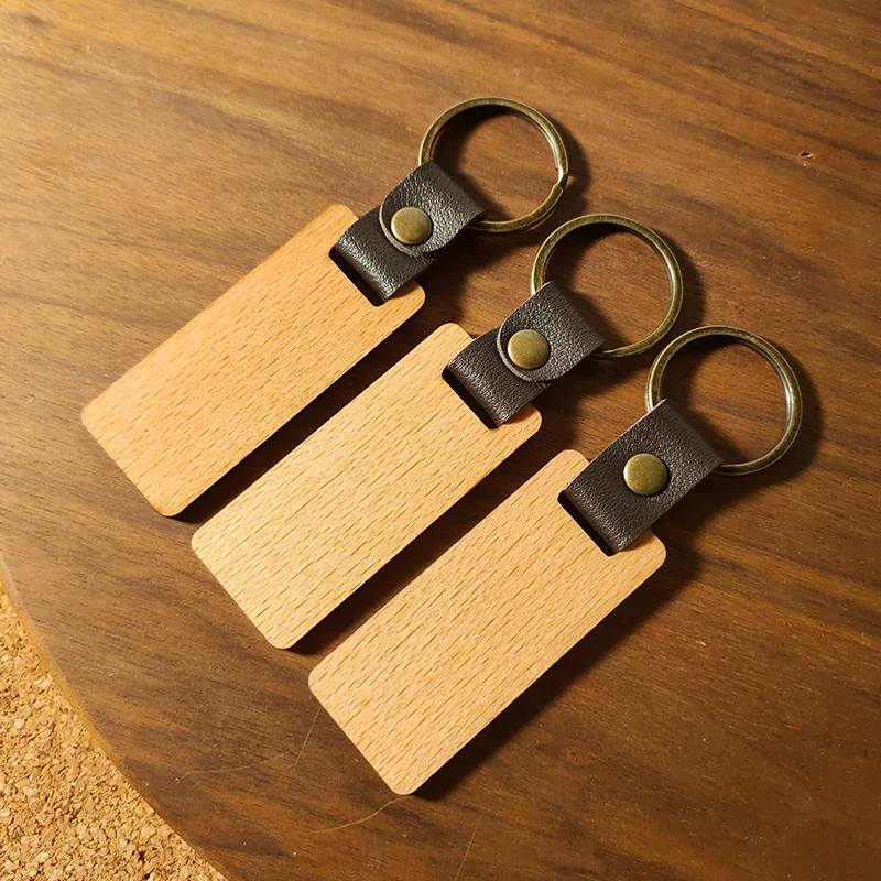High-Quality-Round-Wooden-Keychains-Pendant-Rectangular-Blank-Wood ...