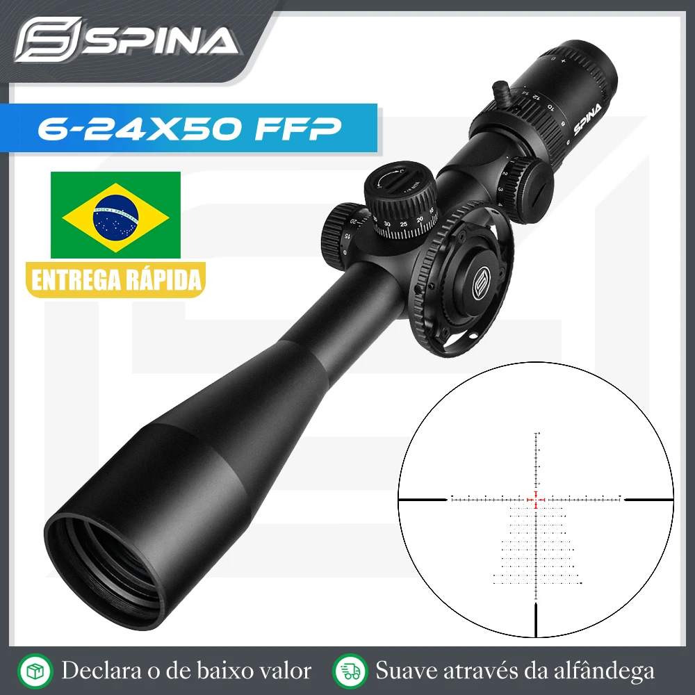 Spina Optics 6-24x50 Ffp Illuminated Telescopic Sight Tactical Hunting ...