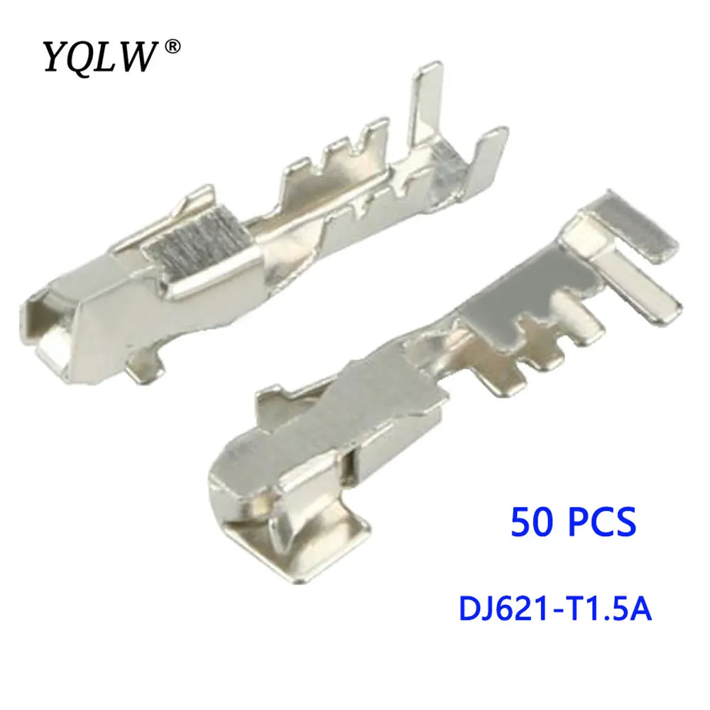 50 pces 1.5 série tomada conector automotivo conector fêmea estanho terminal DJ621 T1.5A|series ...
