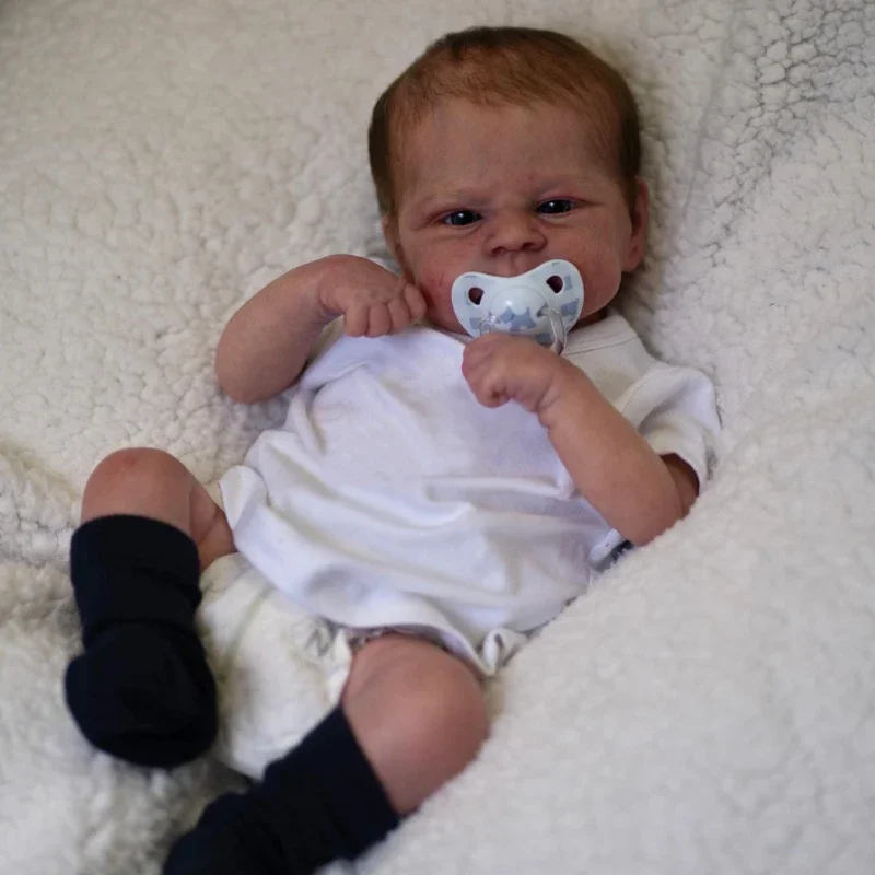 45CM Reborn Doll Elijah Handmade Multiple Layers Painting 3D Skin with ...