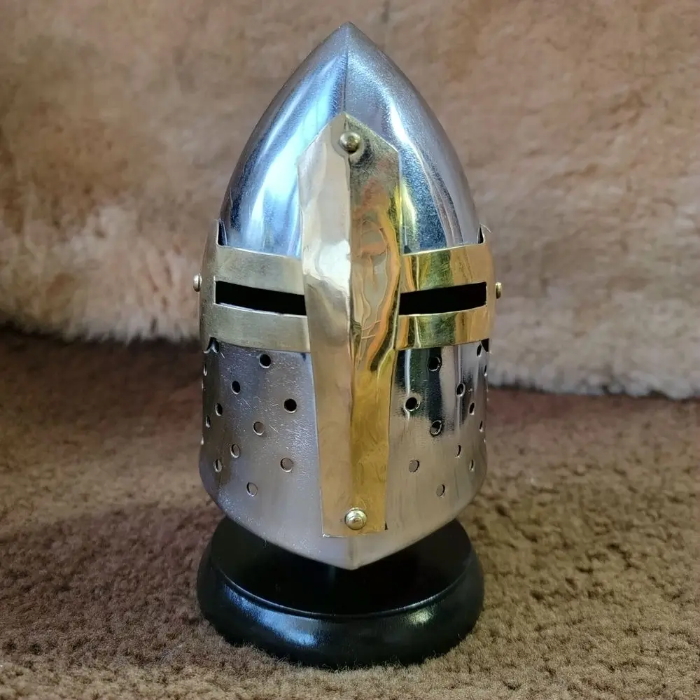 European Medieval Crusader Mini Helmet Tabletop Decoration Knight Armor ...