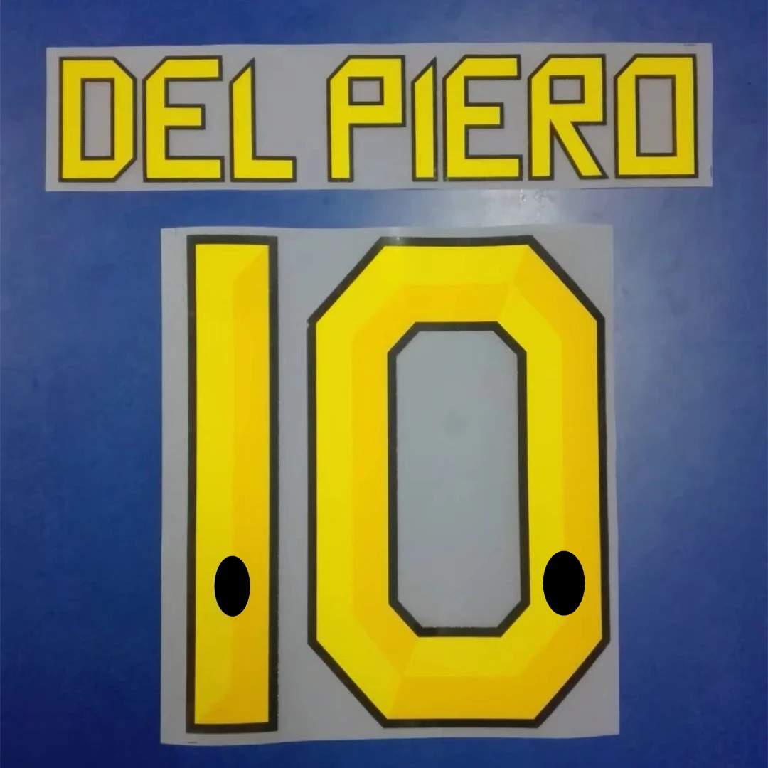 Super A Retro 2010 2011 Juven del piero pirlo number font print, Hot ...