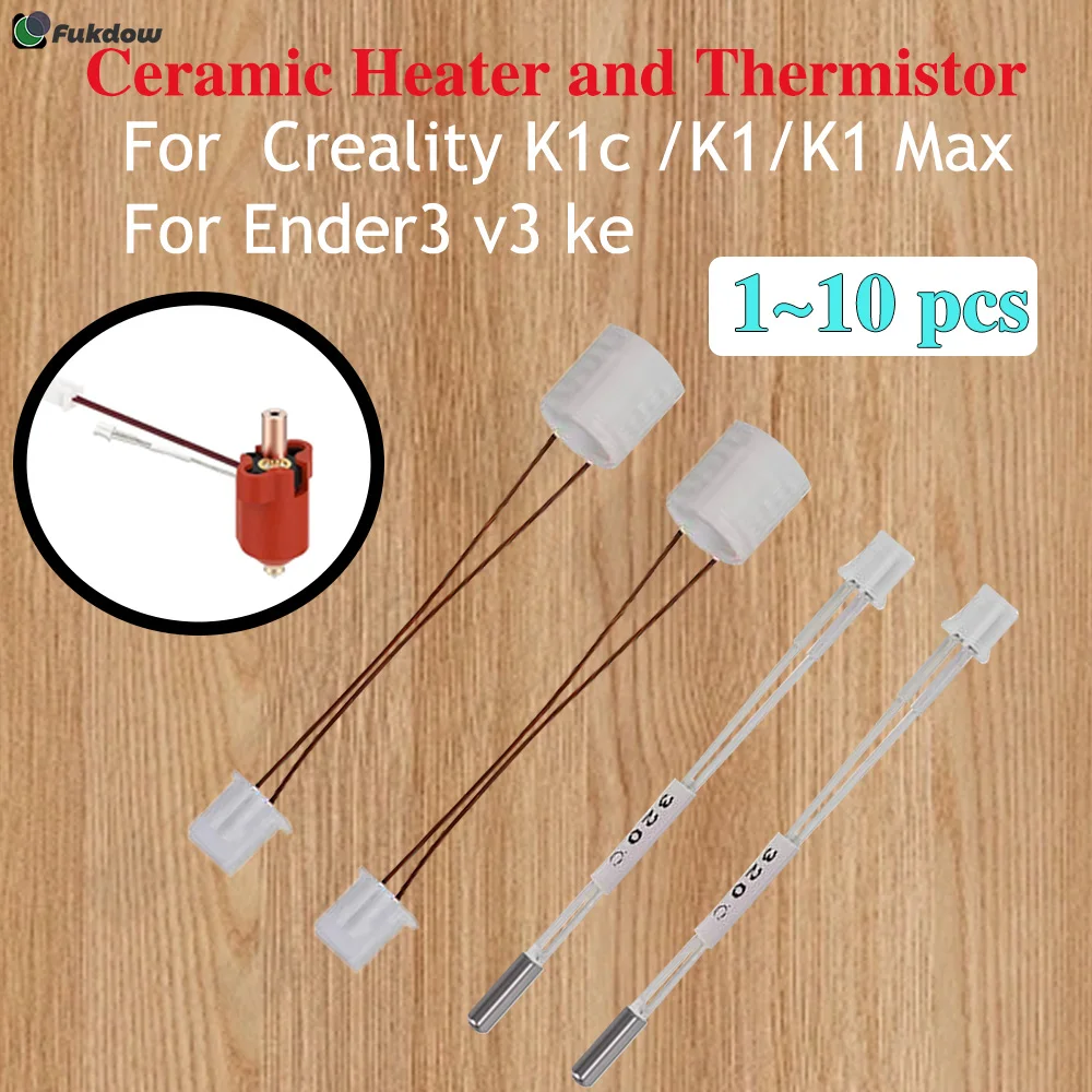 For-Creality-K1c-Thermistor-Ceramic-Heater-K1-K1-Max-Ceramic-Heating ...