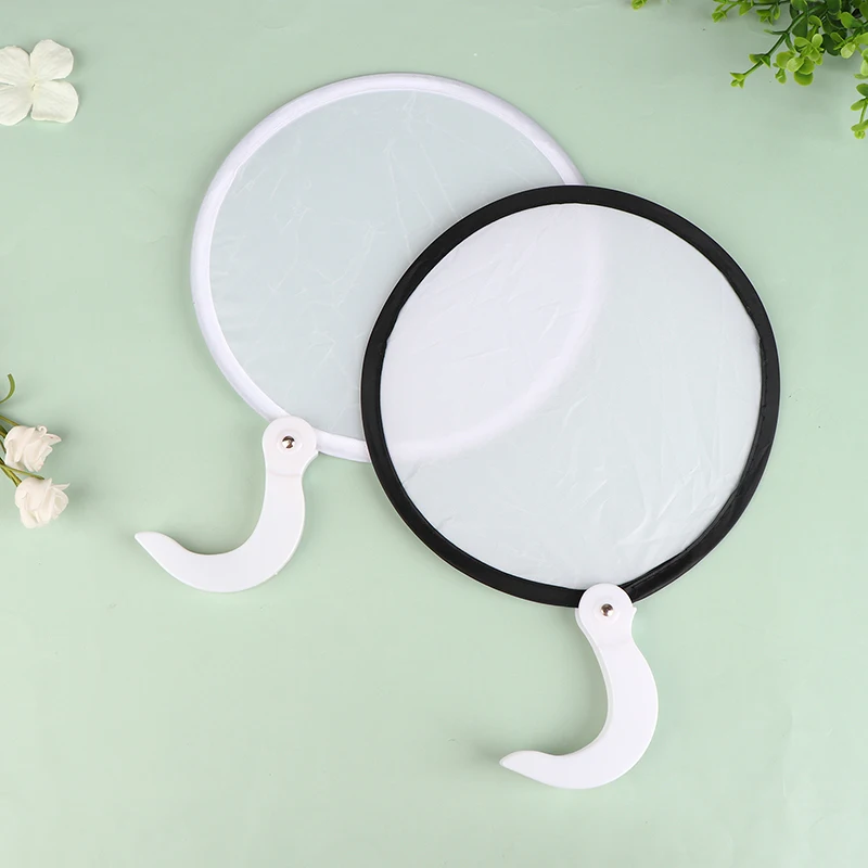 Portable-Foldable-Blank-Round-Fans-Simple-Summer-Fan-Decoration-Crafts ...